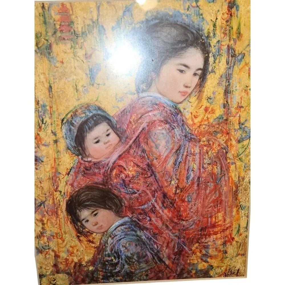 Edna Hibel | Art | Print Edna Hibel Family In Nara Limited Ed Framed ...